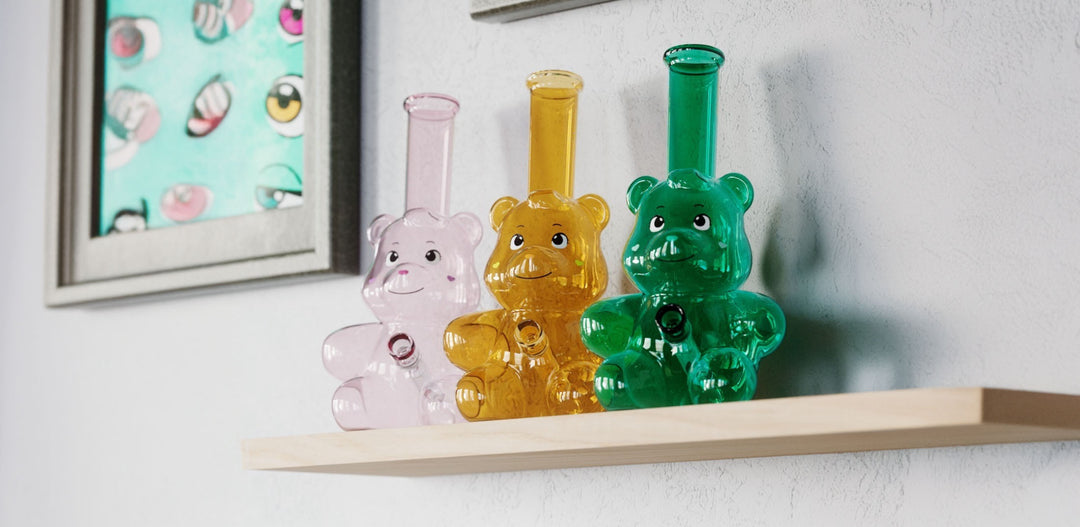 Bear Glass Bong 25cm - Amber – Gatorbeug