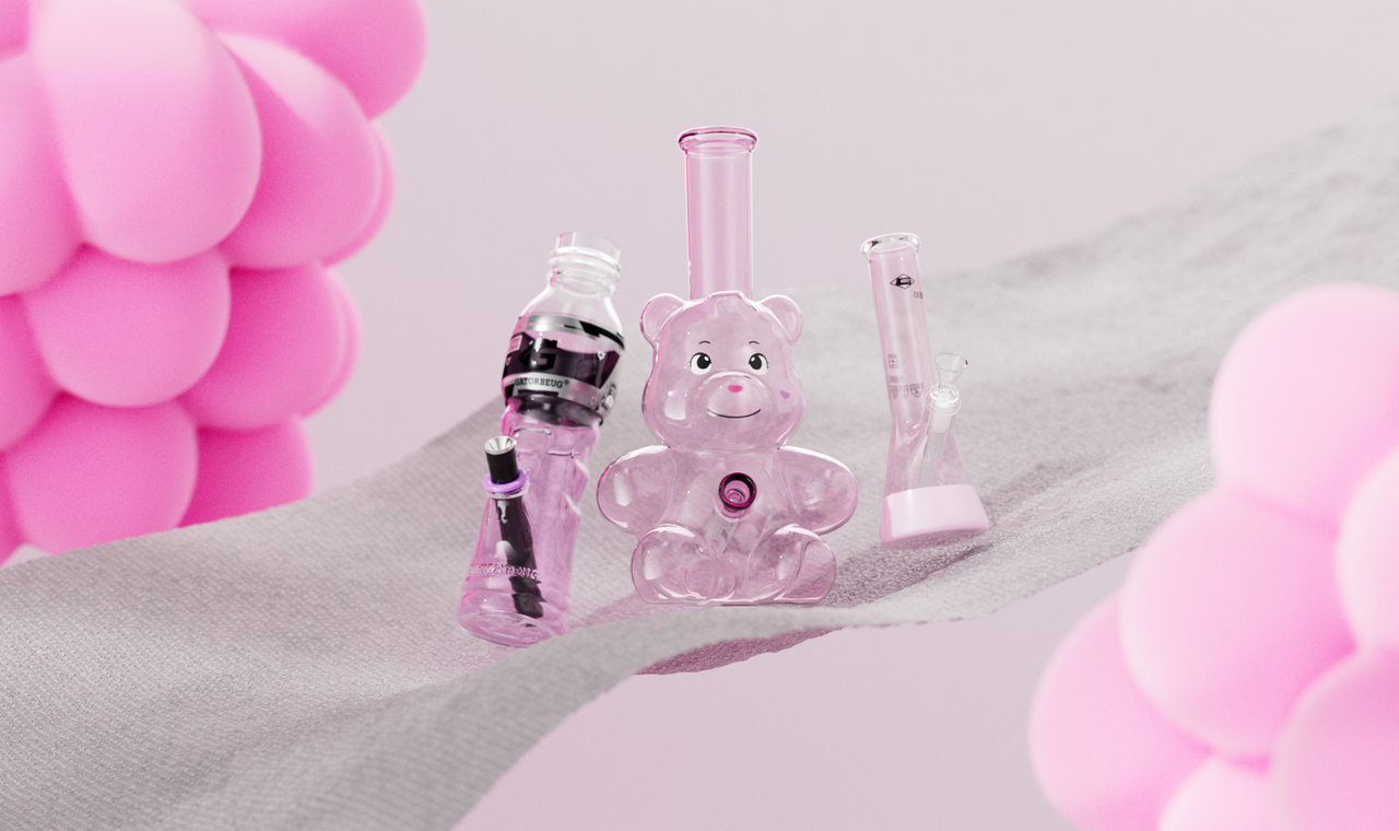 Buy Pink Bongs - Pink Glass Bongs, Stems, Bowls, & Spoons | Gatorbeug